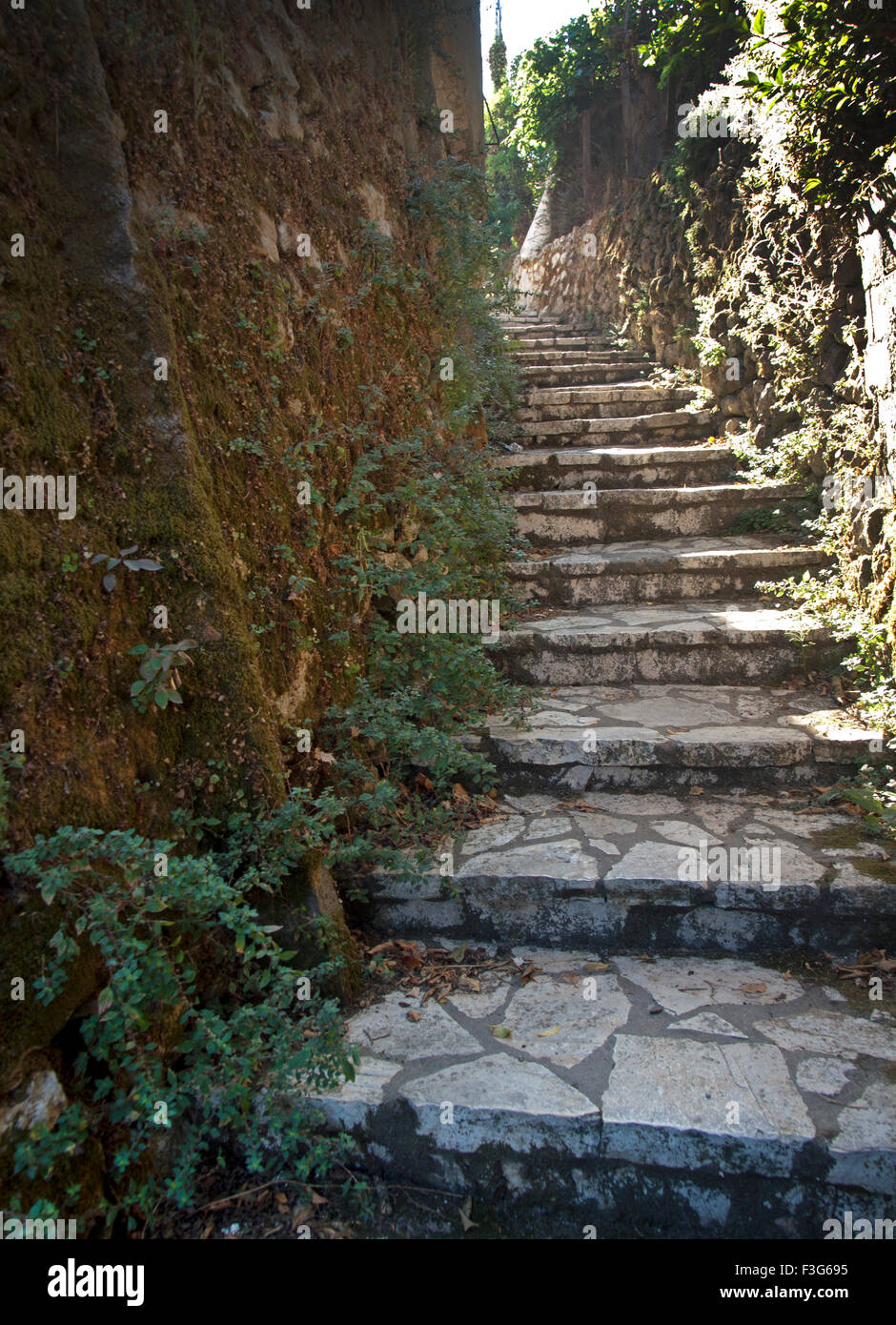 The old mountain village of Sinarades in Corfu Stock Photo - Alamy