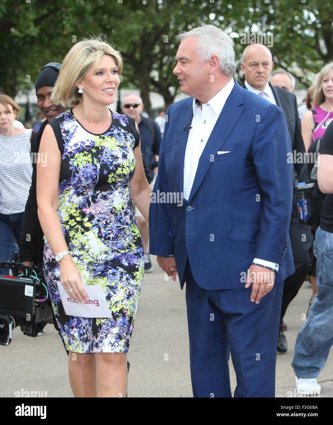 Eamonn Holmes and Ruth Langsford outside filming on the Southbank ...