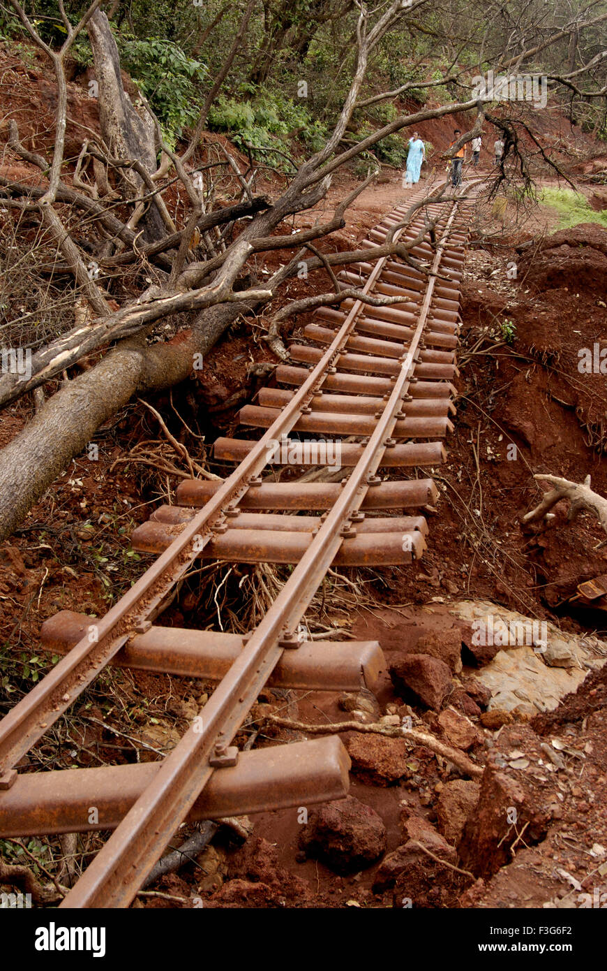 Landslide damage hi-res stock photography and images - Alamy