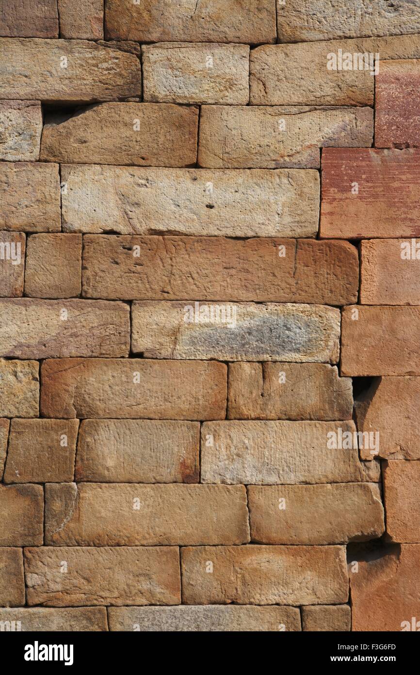 Stone wall in Qutb Minar complex ; Delhi ; India UNESCO World Heritage ...