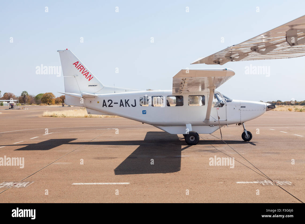 Mack Air Cessna 208 Caravan at Maun Airport, Botswana, southern Africa ...