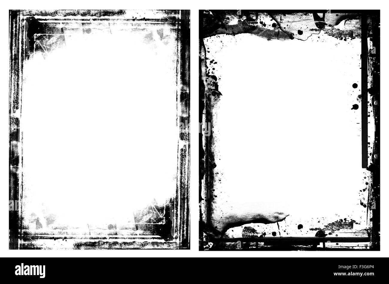 Grunge frames isolated on white Stock Photo - Alamy