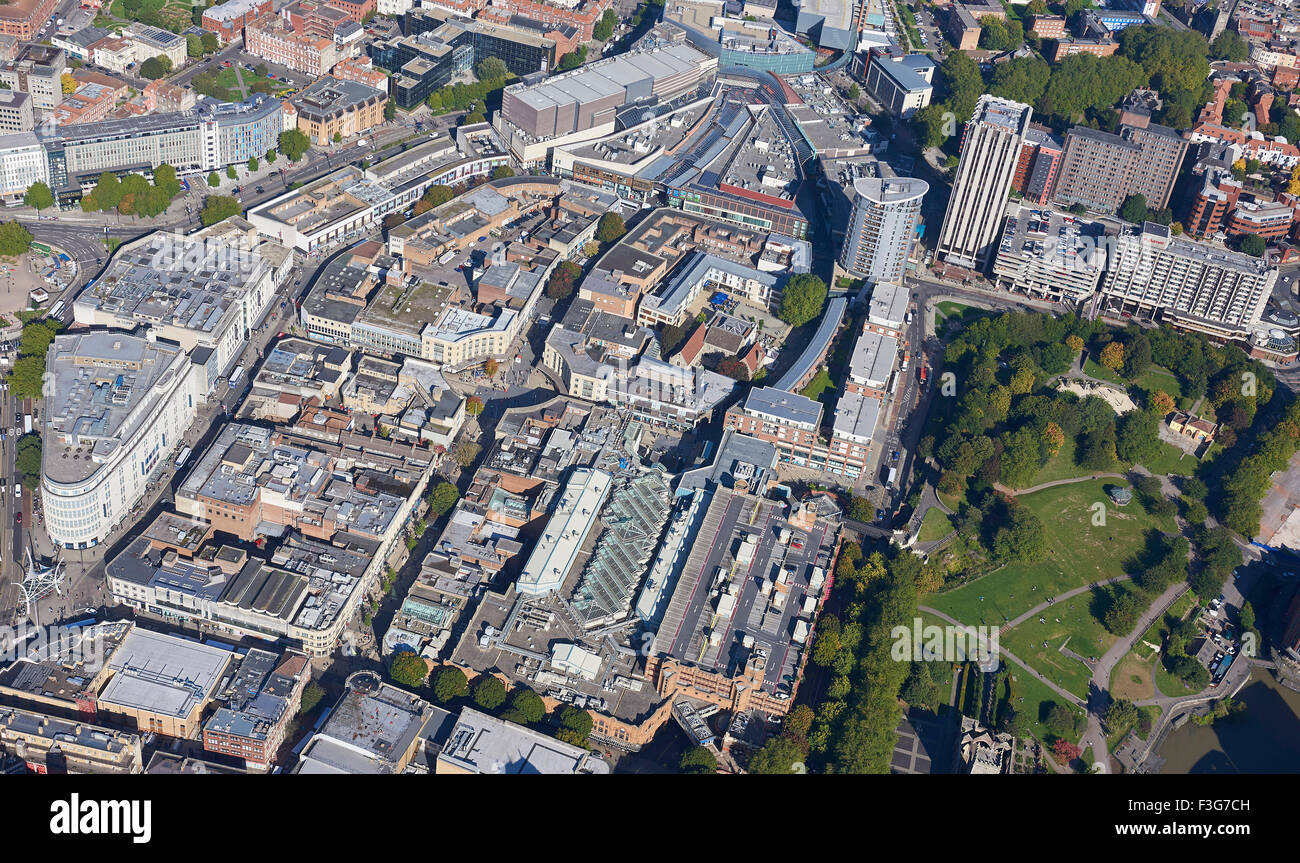 Bristol city centre aerial view hi-res stock photography and images - Alamy