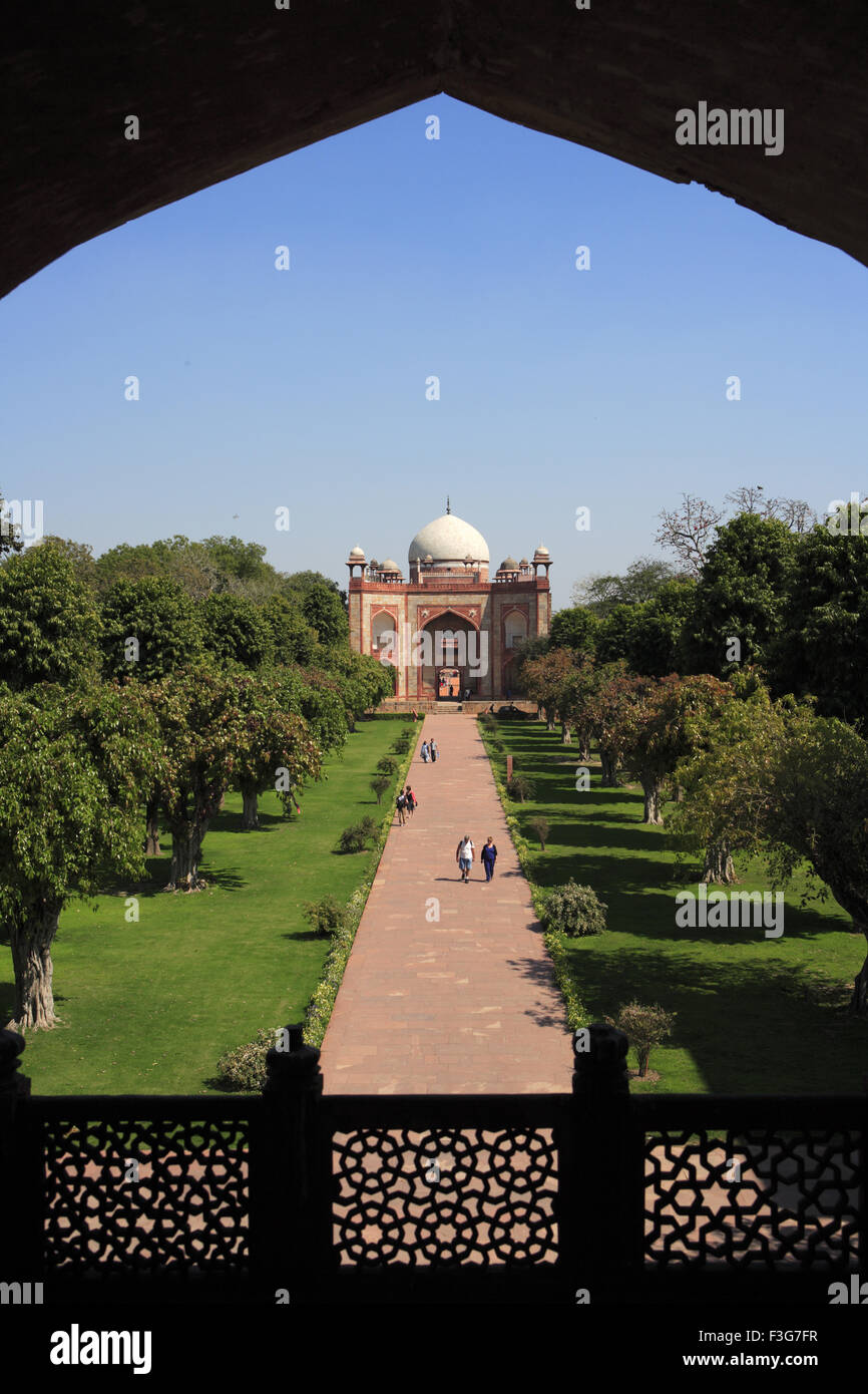 West gate main entrance Humayun tomb arch 1570 red sandstone ...