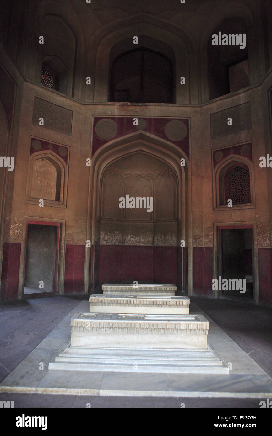 Burial chambers in Humayun's tomb built in 1570 ; Delhi ; India UNESCO ...
