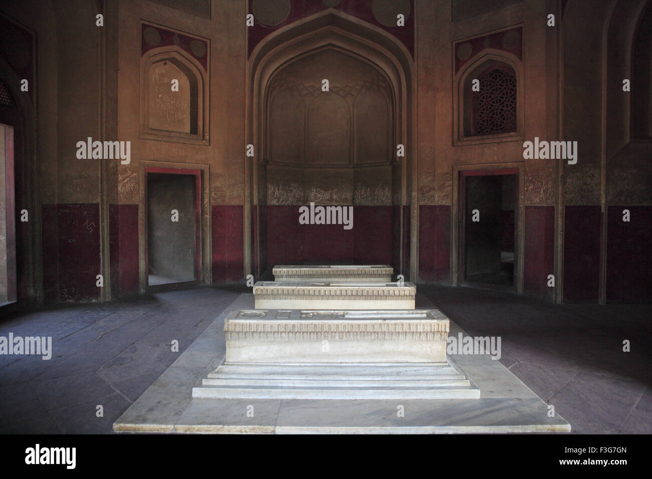 Burial chambers in Humayun's tomb built in 1570 ; Delhi ; India UNESCO ...