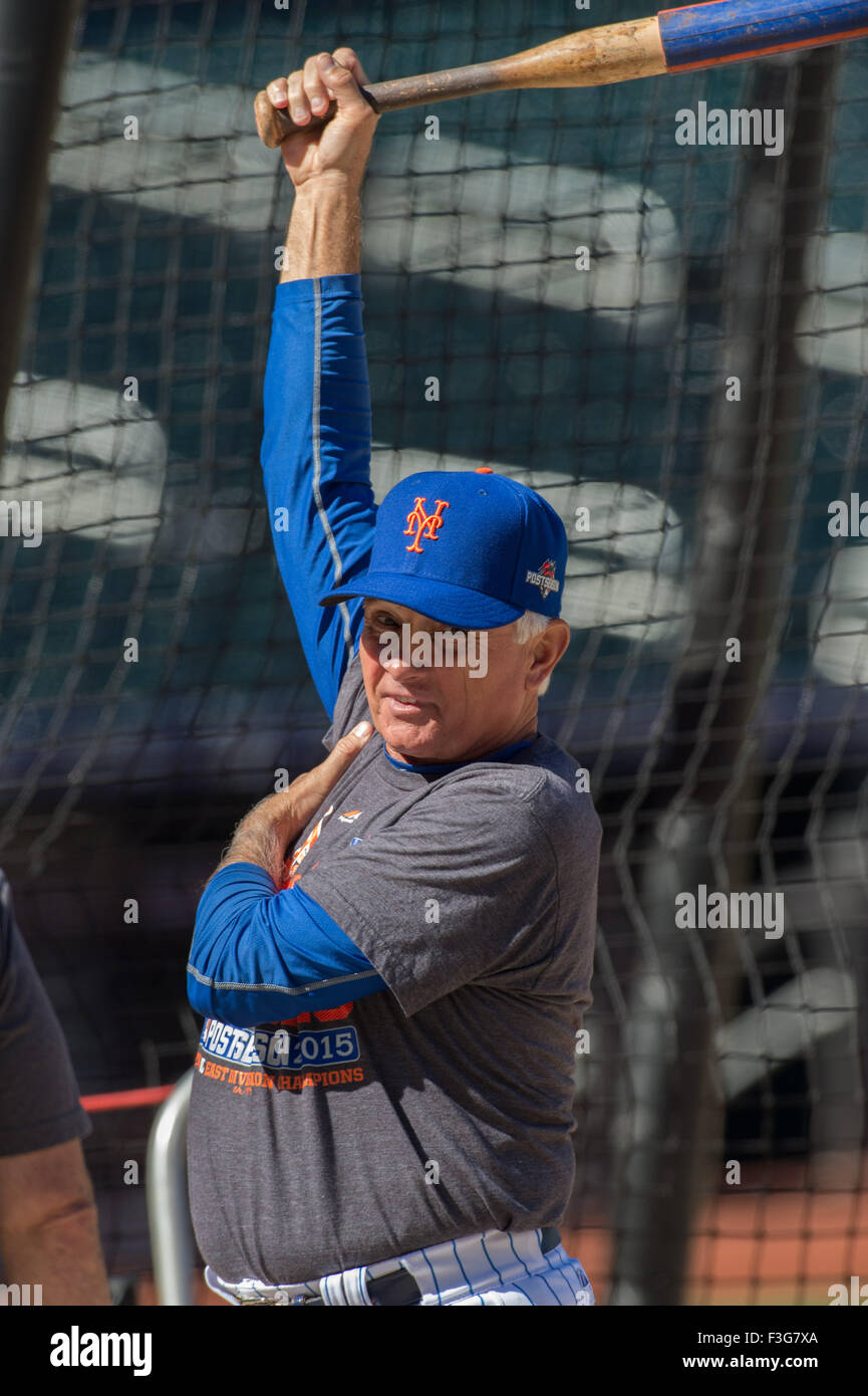 New York, NY, USA. 6th Oct, 2015. Manager TERRY COLLINS during New York ...