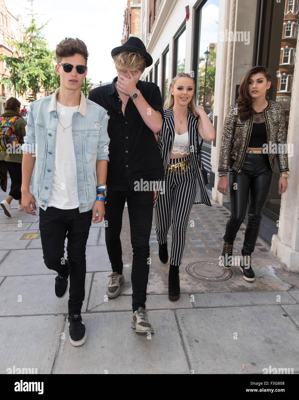 Only the Young pictured arriving at the Radio 1 studios Featuring: Only ...