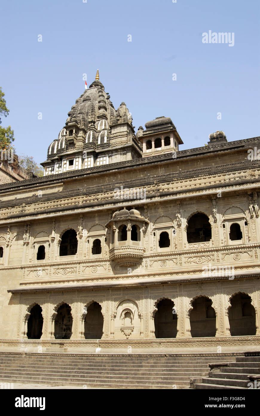 Maheshwar fort on the banks of river Narmada near Ujjain ; Maheshwar ...