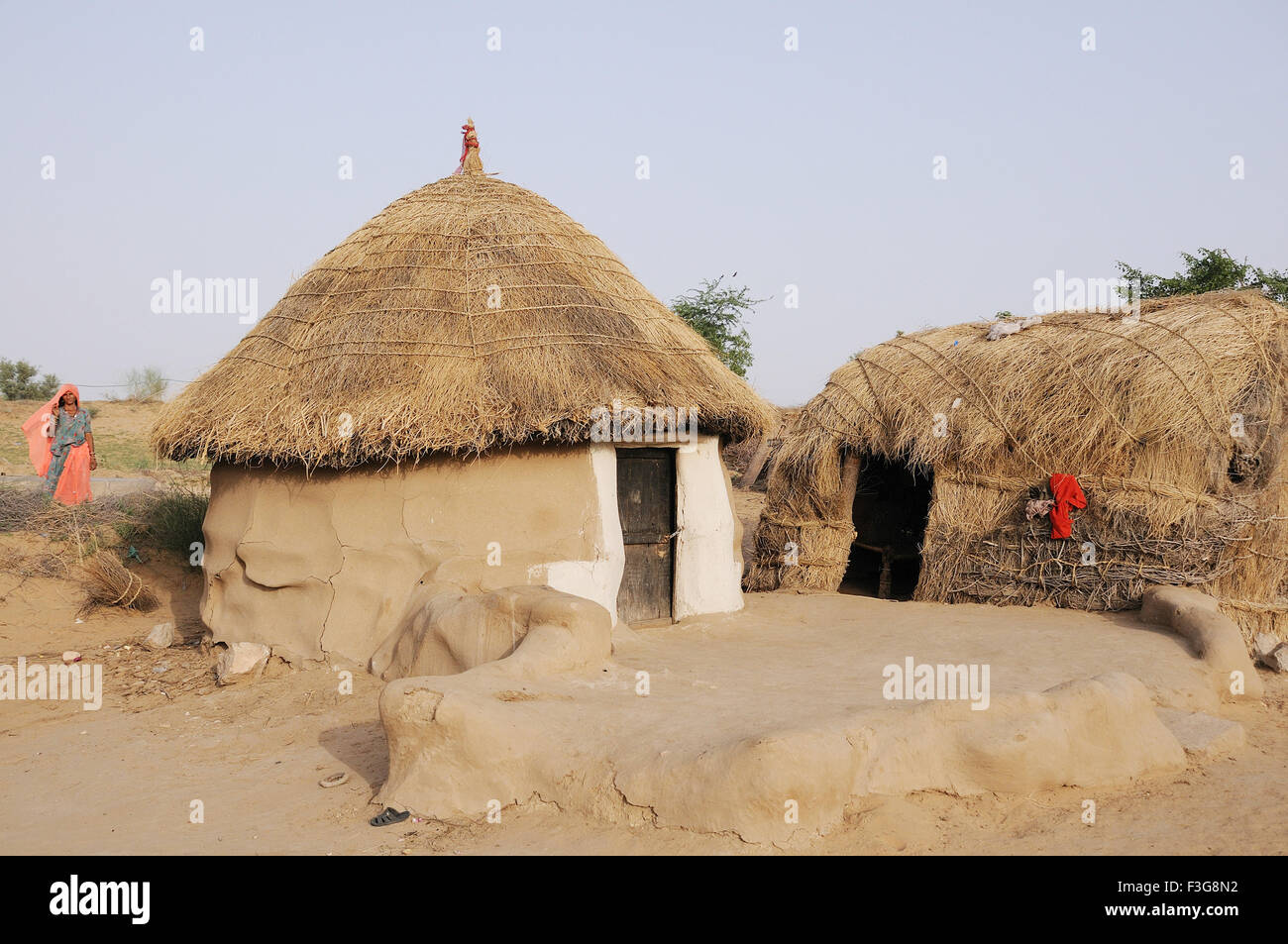 Huts ; Sujangarh ; Rajasthan ; India Stock Photo - Alamy