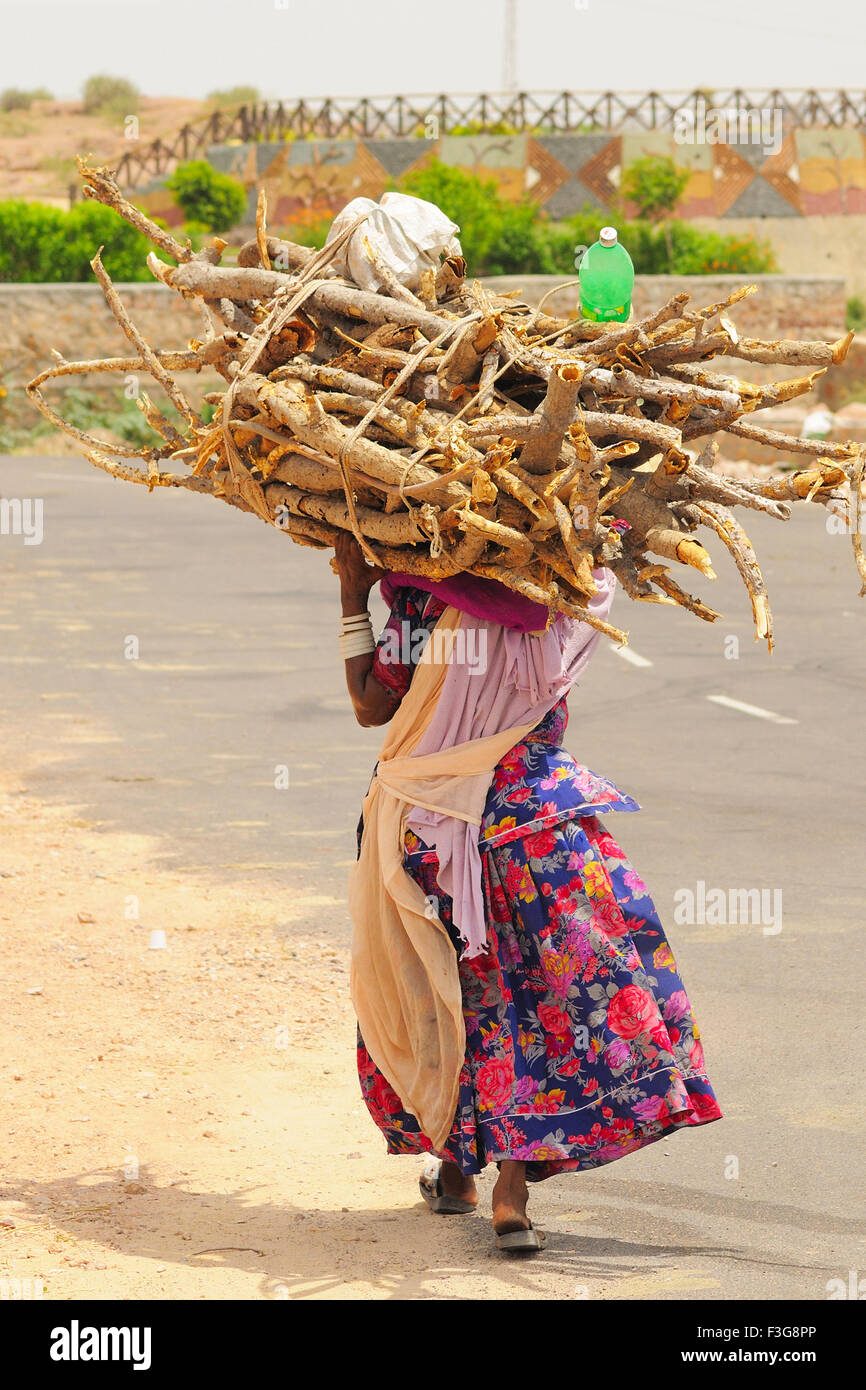 Woman carrying sticks on head hi-res stock photography and images - Alamy