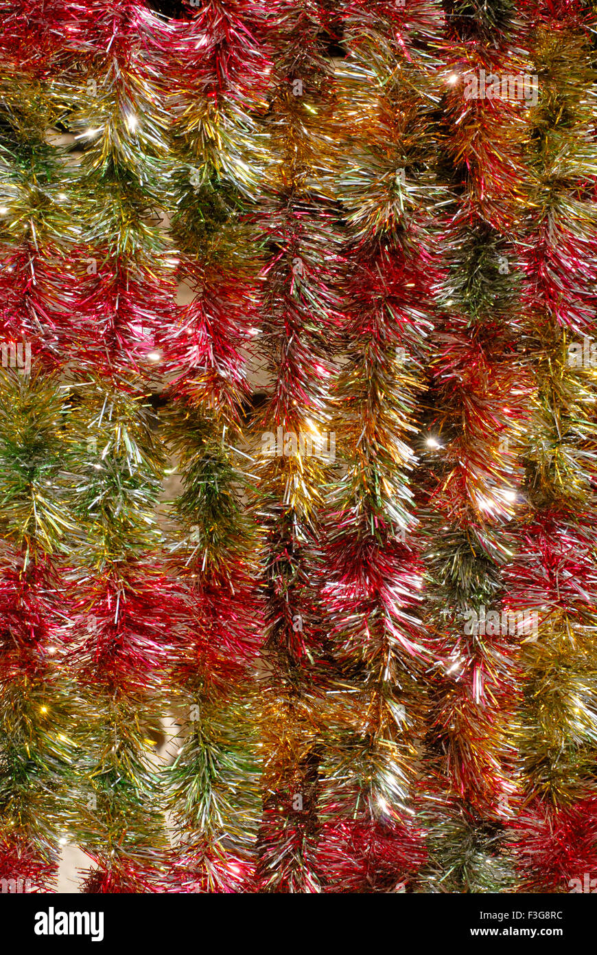 strings made colourful tinsel kept decorative material celebrating ...