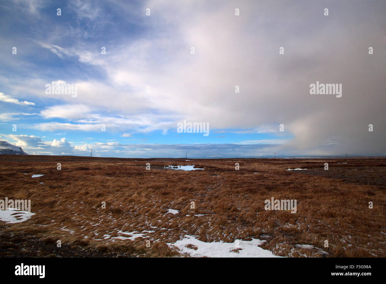 Beautiful volcano landscape in Iceland in spring Stock Photo - Alamy