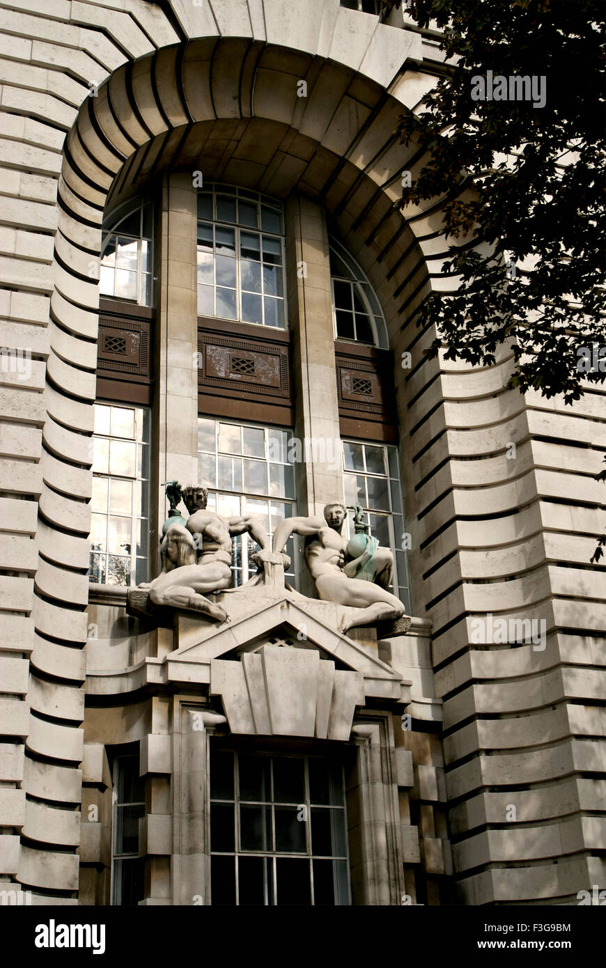 Statues on entrance of building London UK United Kingdom England Stock ...