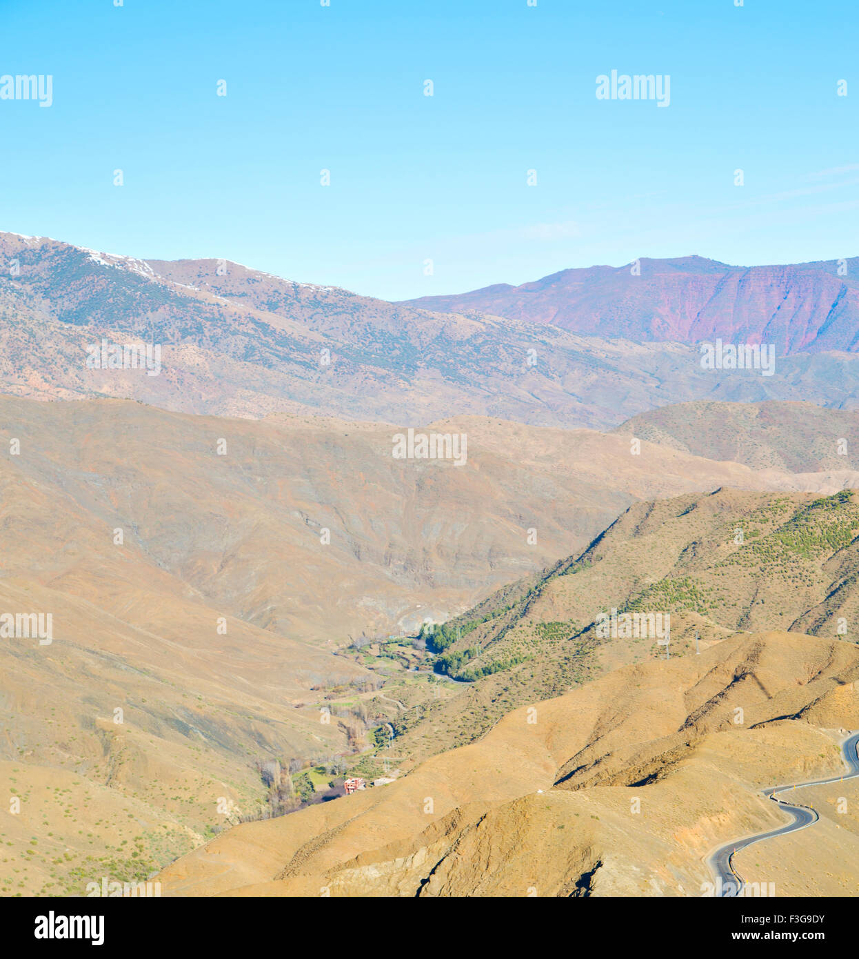 in ground africa morocco the bush dry atlas mountain Stock Photo - Alamy