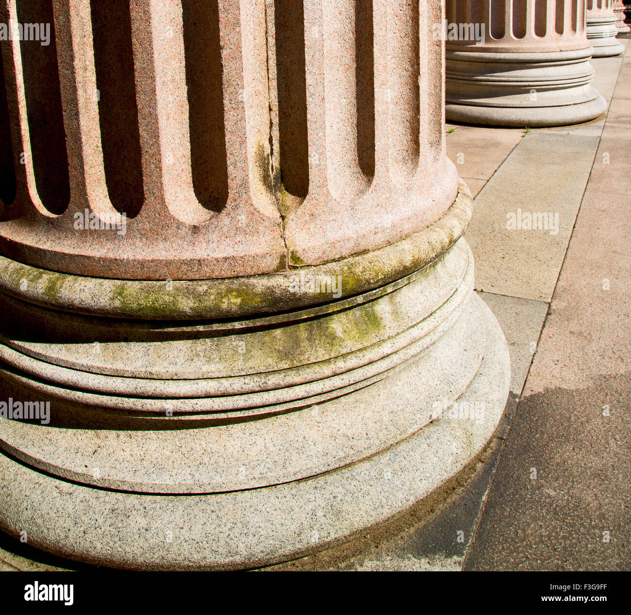abstract old column in the country of europe italy and marble brick ...