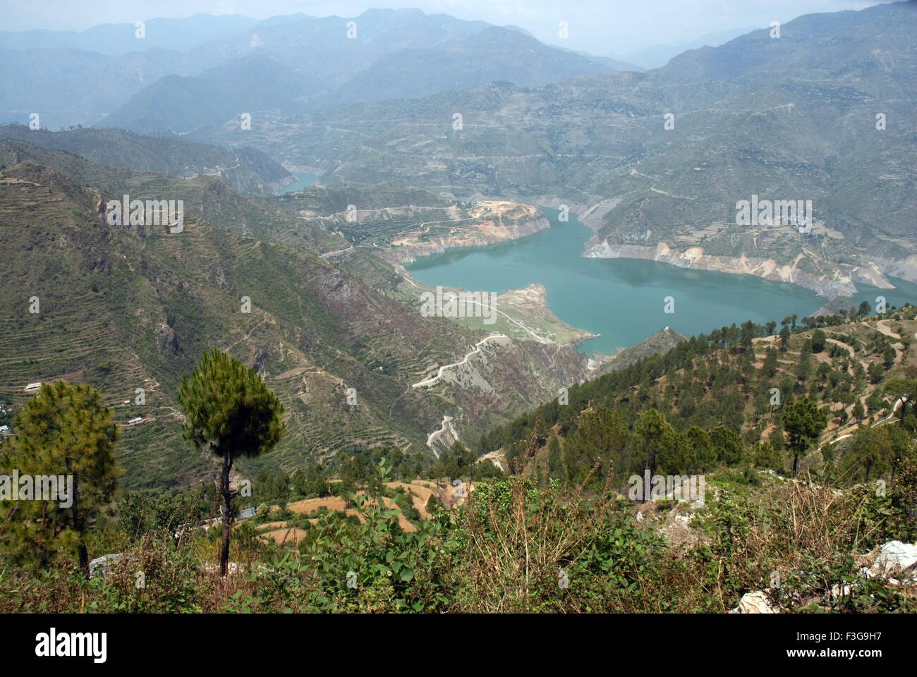 Tihari Dam ; backwater of river Bhagirathi ; Uttaranchal ; India Stock ...