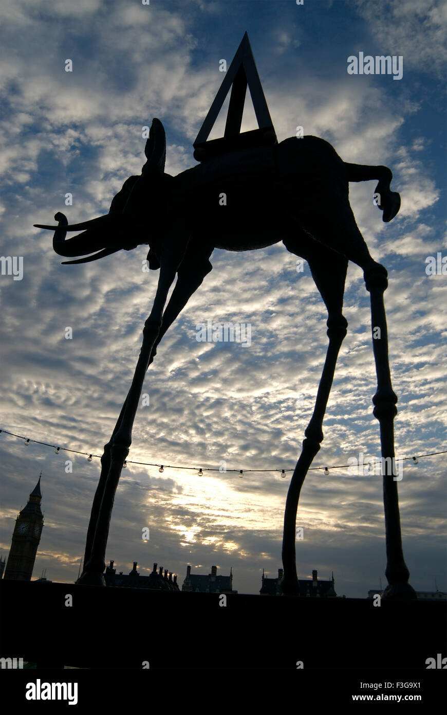 Space Elephant ; Dali elephant sculpture ; Dali sculpture ; London ...