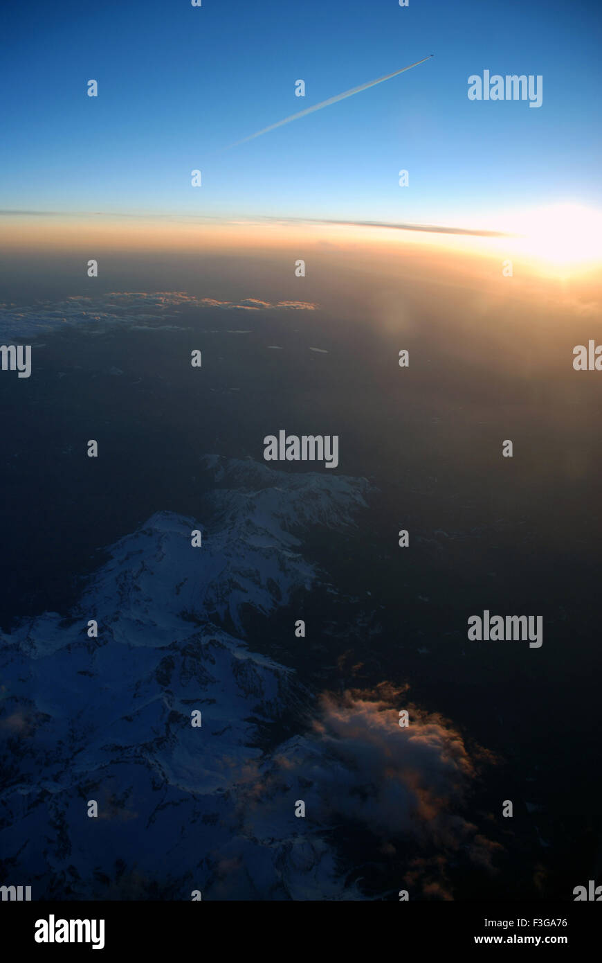 sky aerial dawn morning sunrise heaven Stock Photo - Alamy