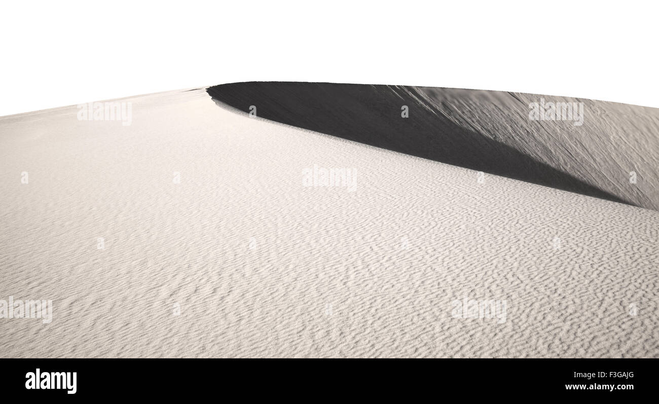 smooth curve of barchan dune isolated on white Stock Photo - Alamy