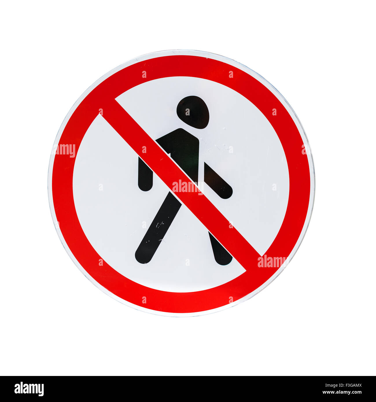 Entry prohibited road sign isolated on white background Stock Photo - Alamy