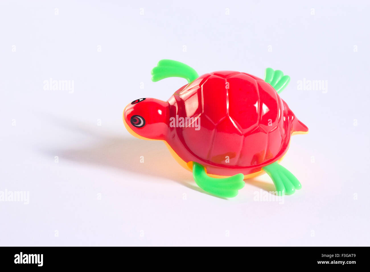 tortoise plastic toy on white background Stock Photo - Alamy