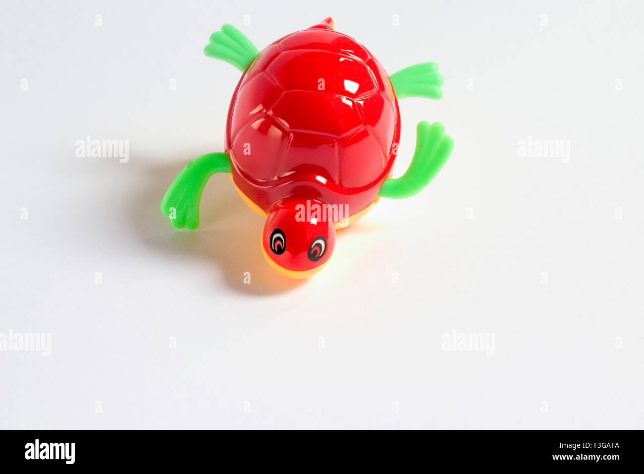 tortoise plastic toy on white background Stock Photo - Alamy