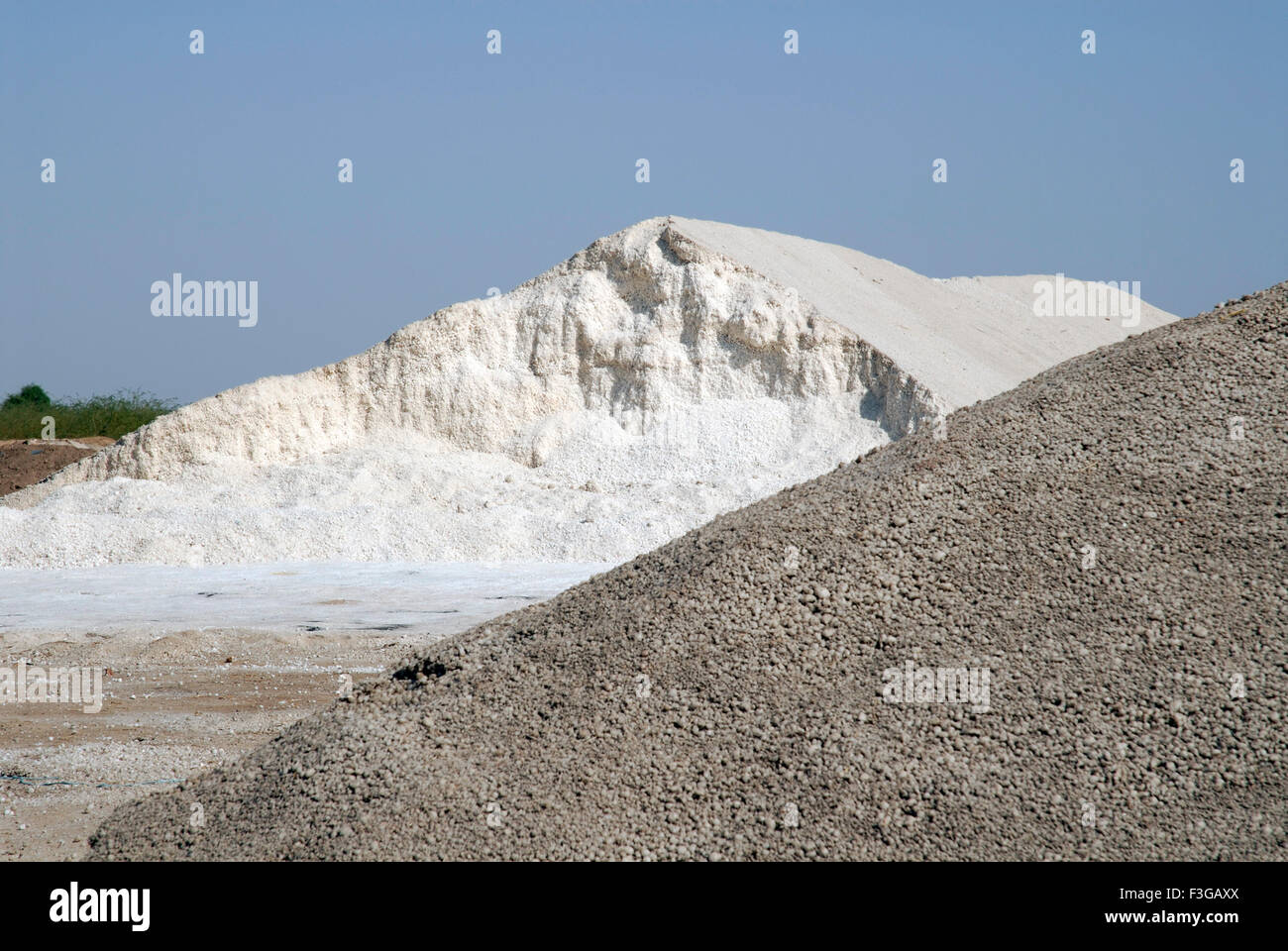Salt pile ; Kharaghoda ; Surendranagar ; Gujarat ; India ; Asia ; Asian ...