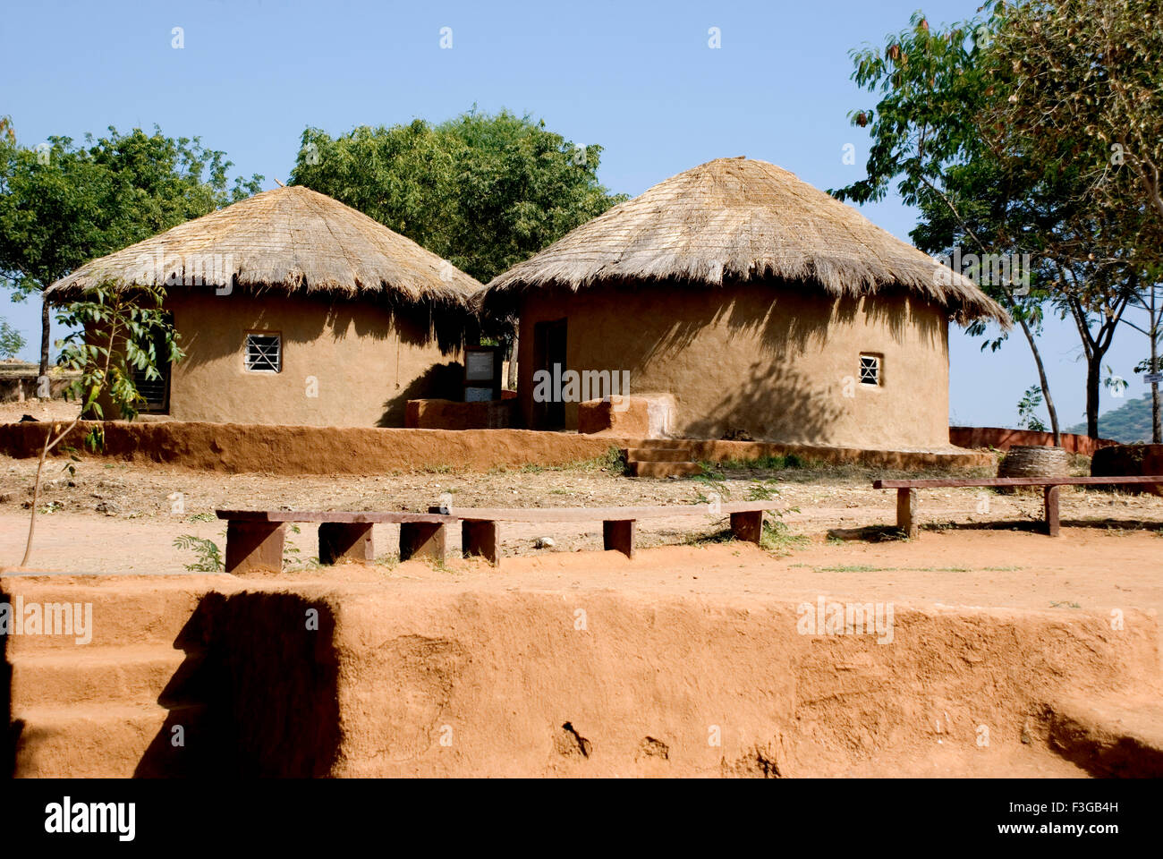 Village huts ; Udaipur ; Rajasthan ; India ; Asia Stock Photo - Alamy