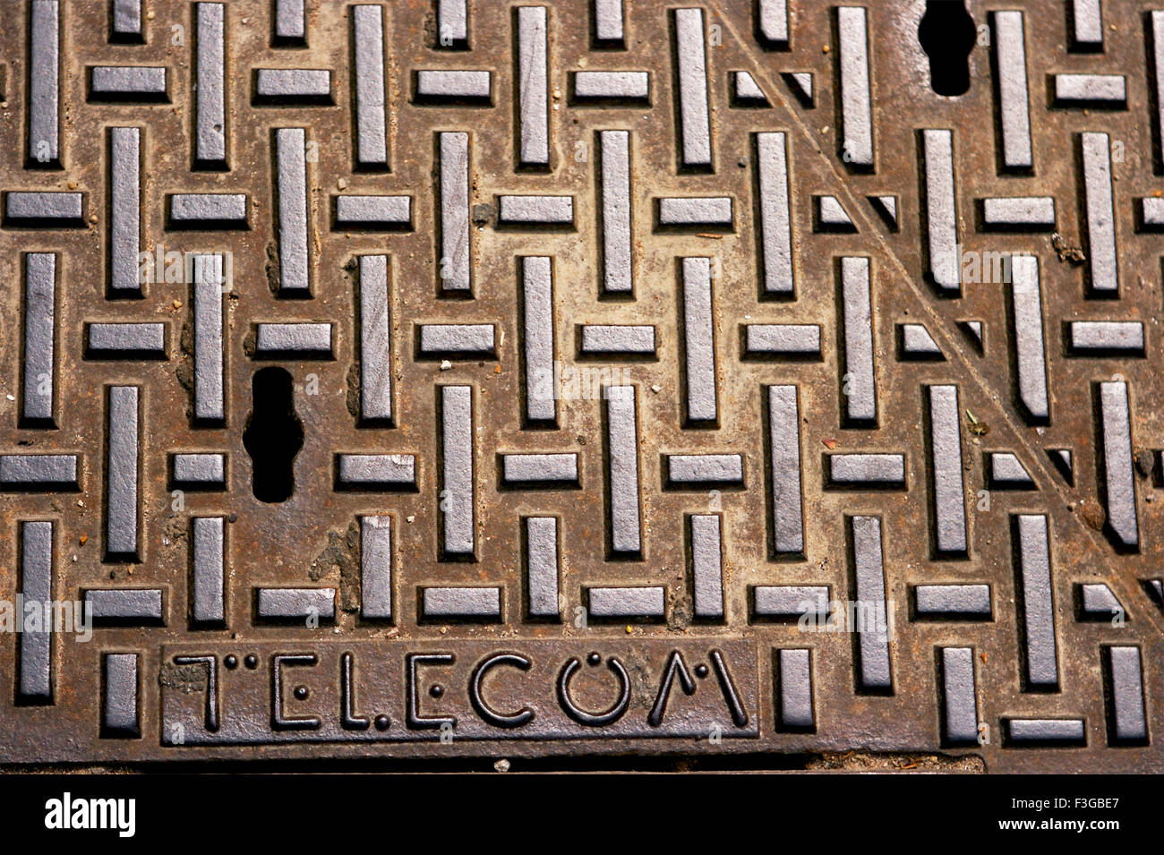 British Telecom manhole ; London ; U.K. United Kingdom England Stock ...