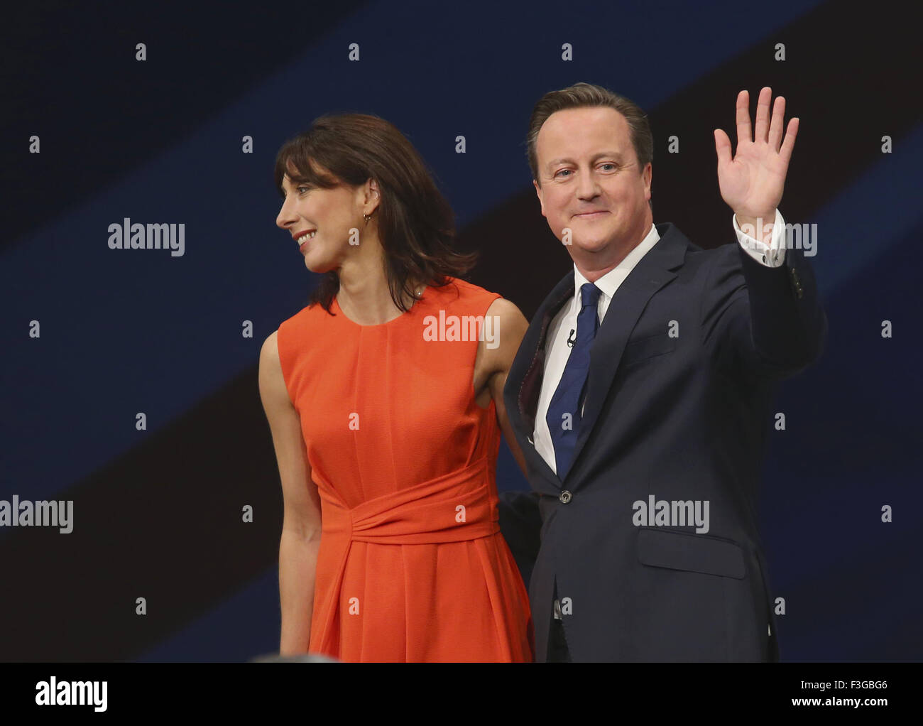 Manchester, UK. 7th October, 2015. David Cameron Mp & Samantha Cameron ...