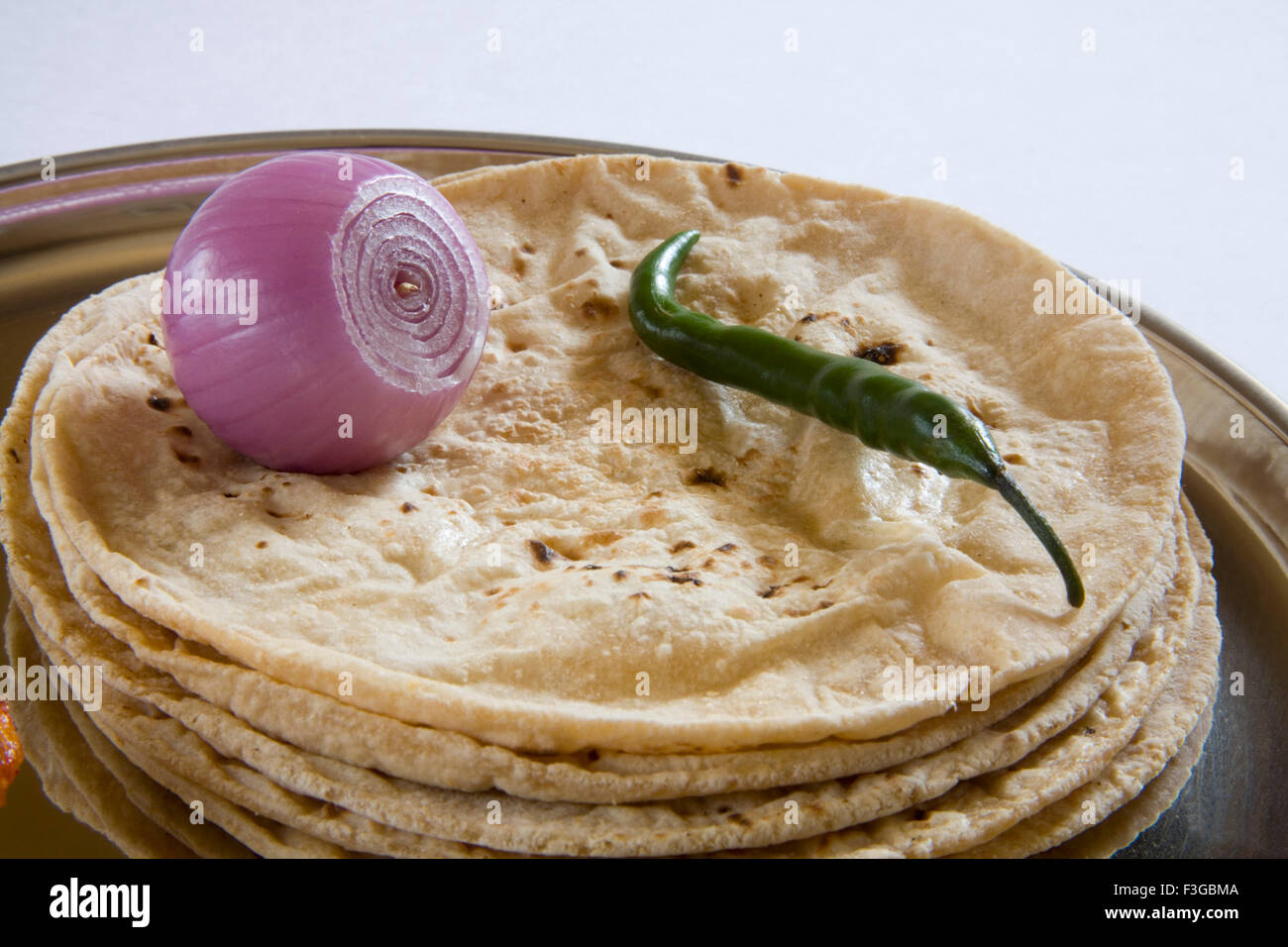 Indian cuisine roti chapatti everyday bread wheat flour atta green ...