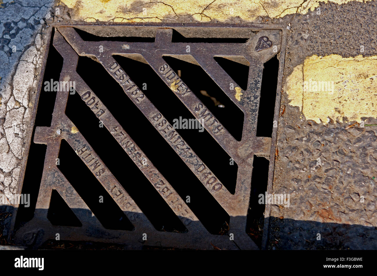 Drainage duct on road ; London ; U.K. United Kingdom England Stock ...