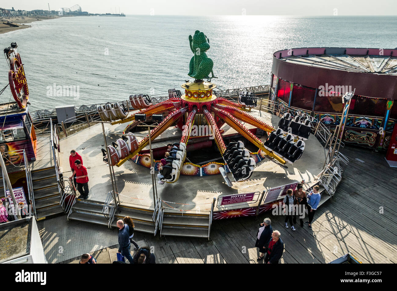 Blackpool Central Pier and Carousel Stock Photo - Alamy