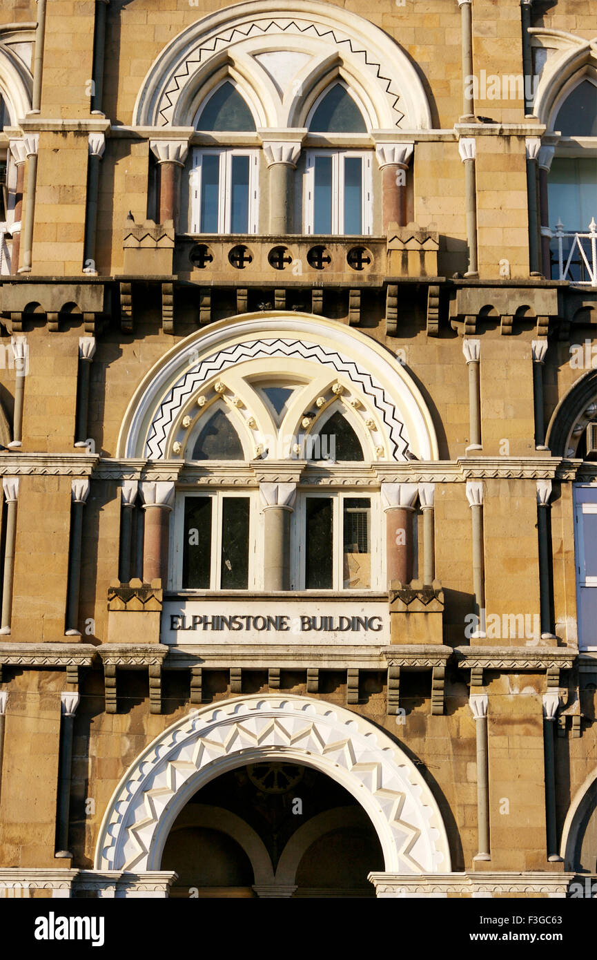 Windows of gothic architecture Elphinstone building at Bombay now ...