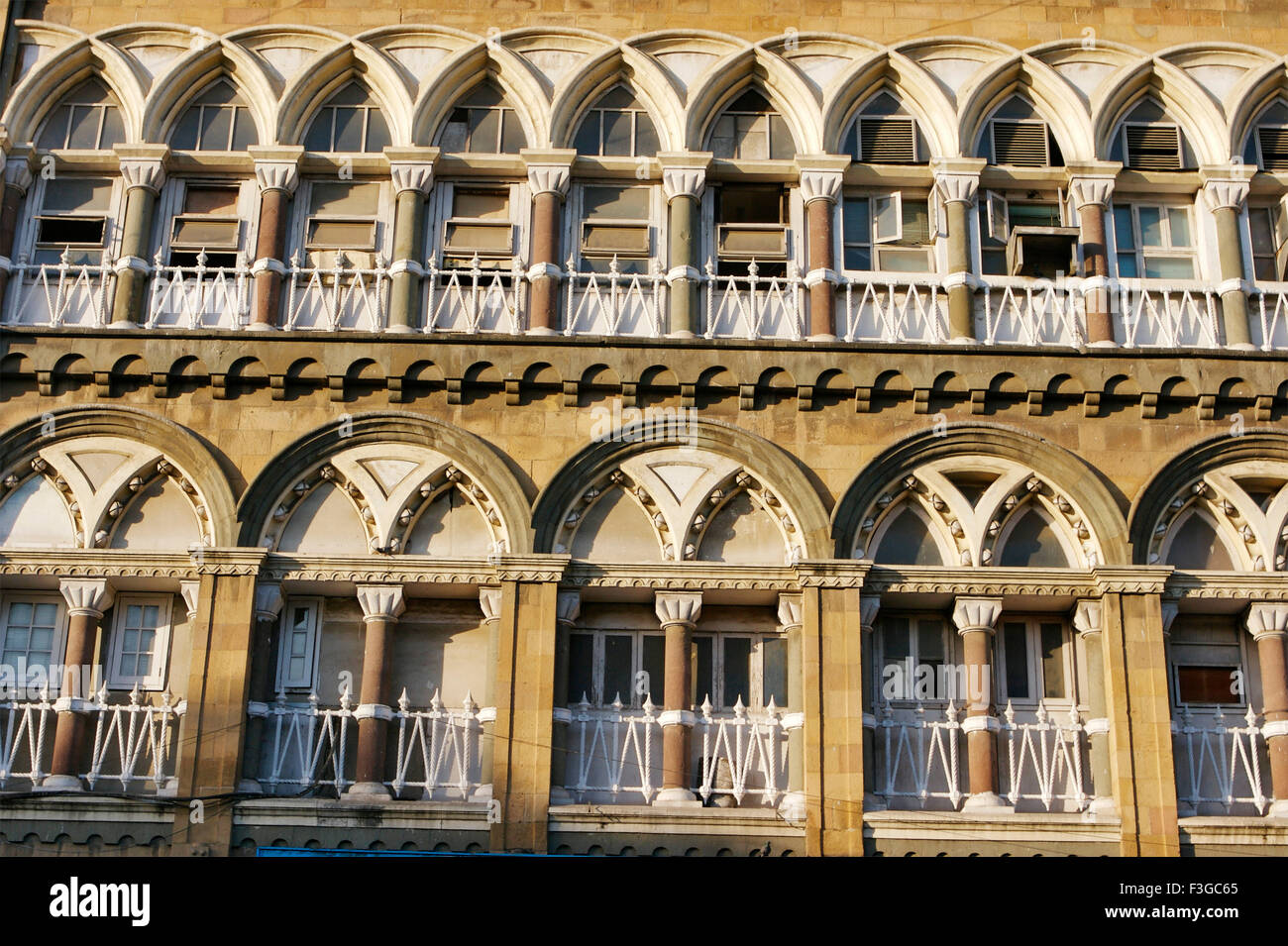 Windows of gothic architecture Elphinstone building at Bombay now ...