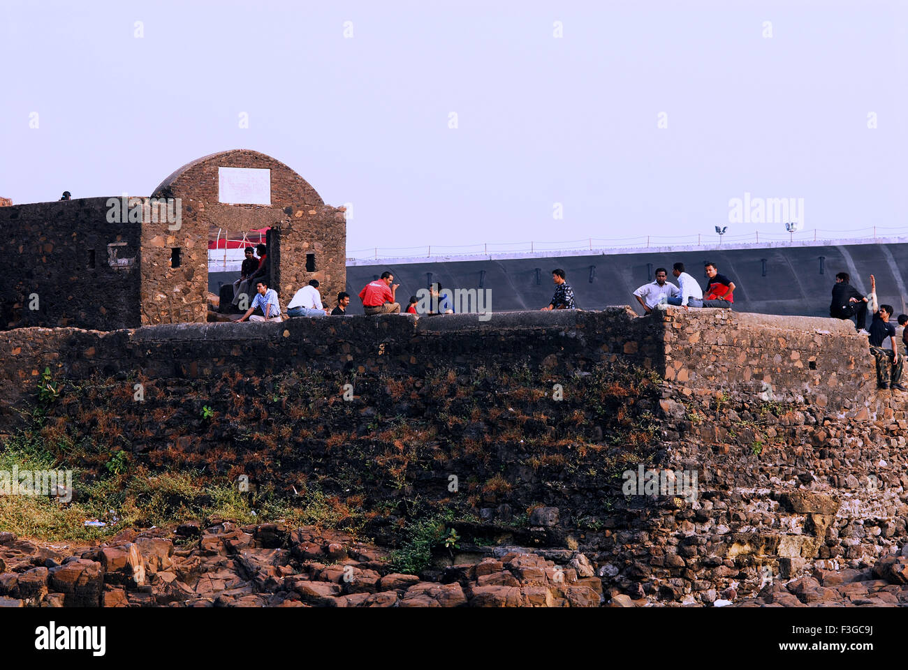 Wall of Bandra Fort erected by Portuguese about 300 years back at ...