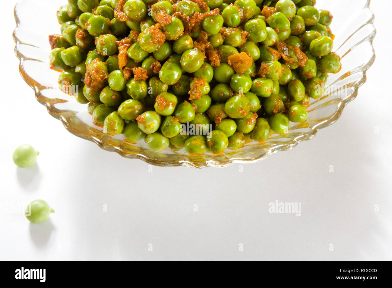 Vegetable green peas mutter Indian cuisine spicy breakfast or snack ...
