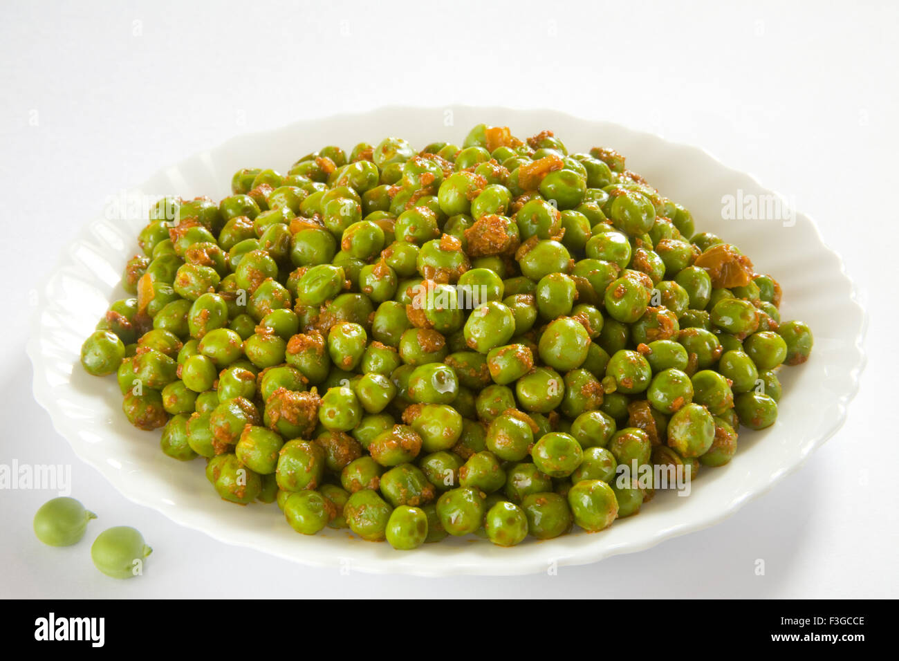 Vegetable green peas mutter Indian cuisine spicy breakfast or snack ...