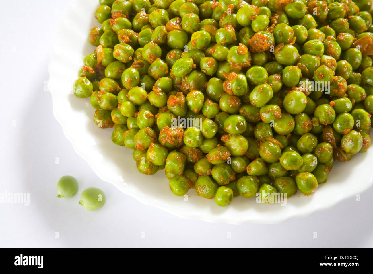 Vegetable green peas mutter Indian cuisine spicy breakfast or snack ...