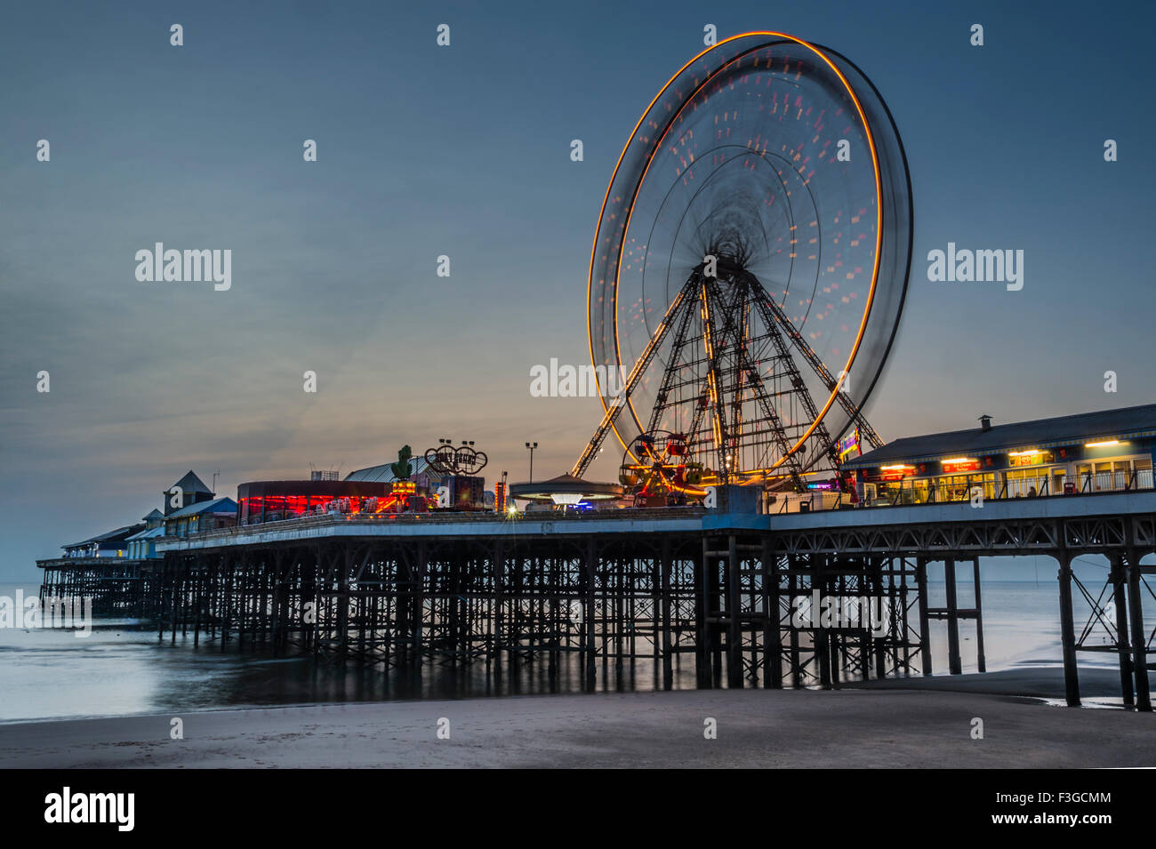 Blackpool Central Pier and Big Wheel Stock Photo - Alamy