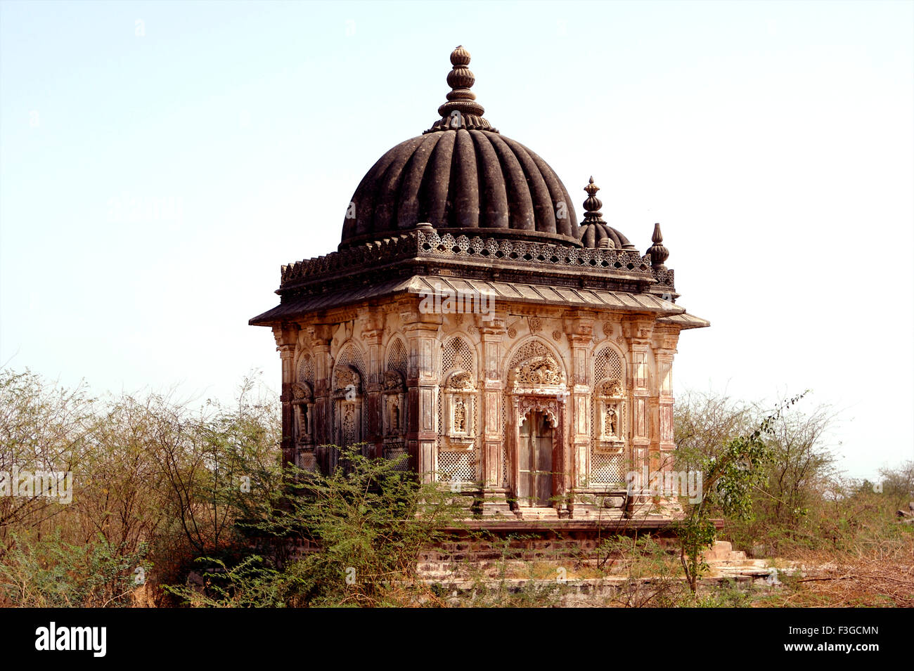 Ruins stone dome at muslim graveyard ; kutch ; Gujarat ; India Stock ...