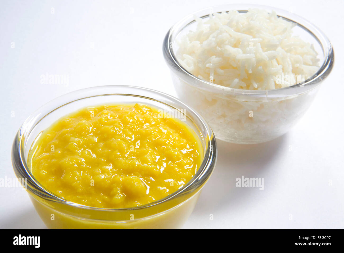 Vegetarian Indian cuisine dal bhath boil basmati rice bhath chaval ...