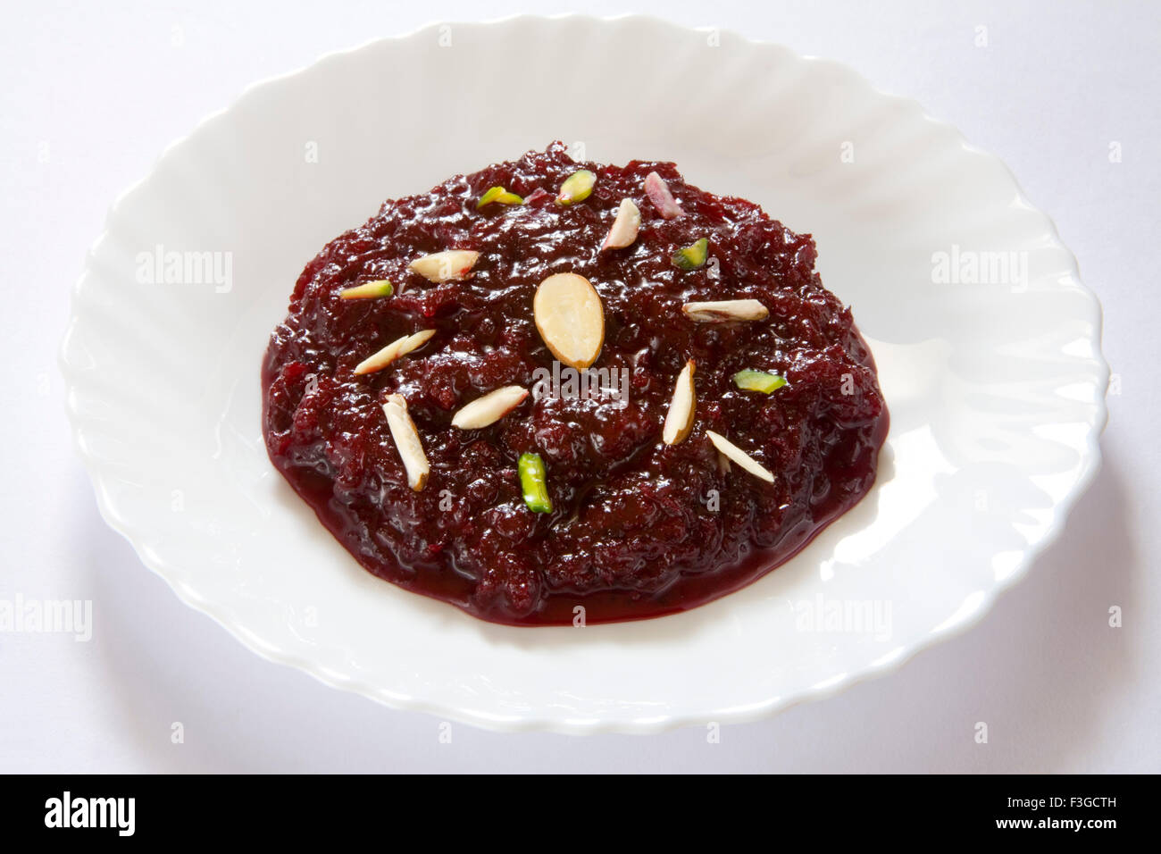 Indian food ; sweet dessert chukandar lal salgum ka halwa vegetables ...