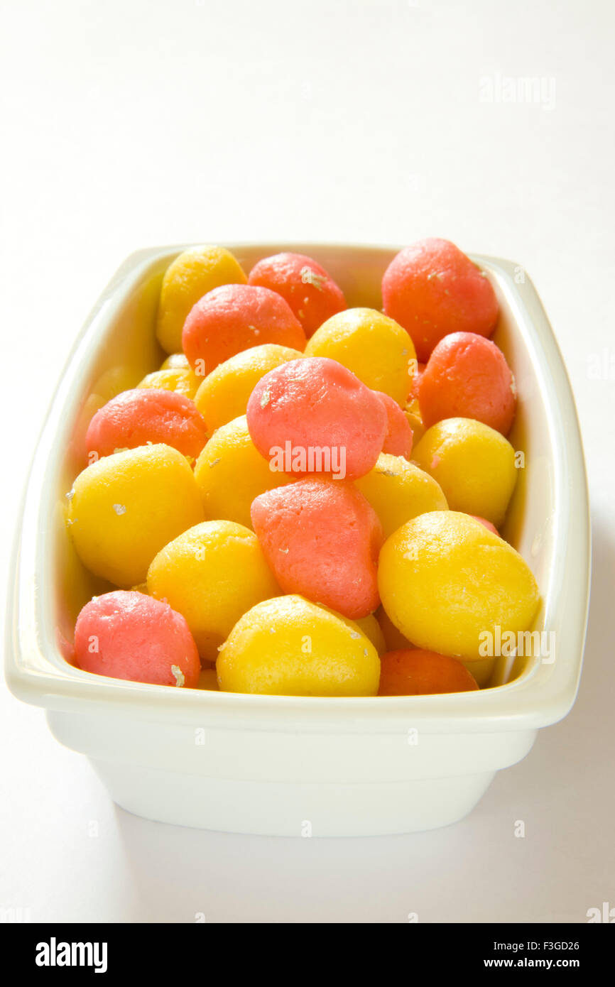 Indian food ; sweet dessert angoor Bengali mithai bonbon small ball ...