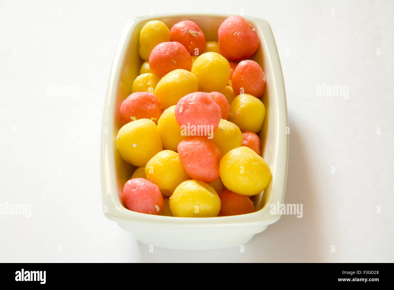 Indian food ; sweet dessert angoor Bengali mithai bonbon small ball ...