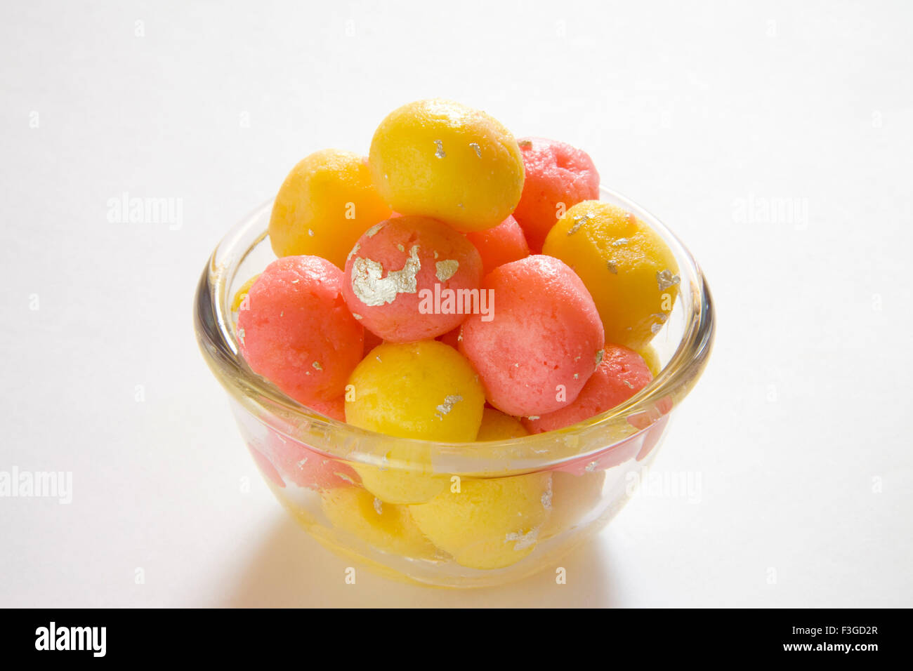 Indian food ; sweet dessert angoor Bengali mithai bonbon small ball ...