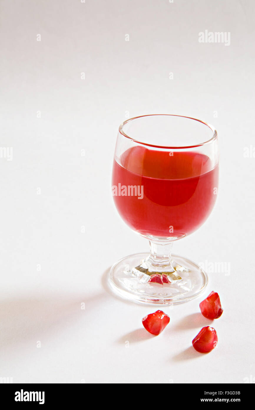 Drinks ; Pomegranate seeds Anardana with glass of pulp good for health ...