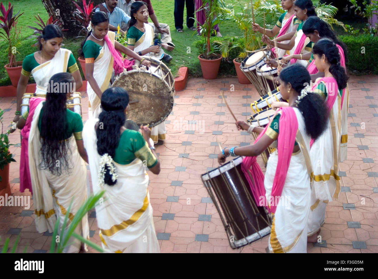 Playing the chenda india hi-res stock photography and images - Alamy