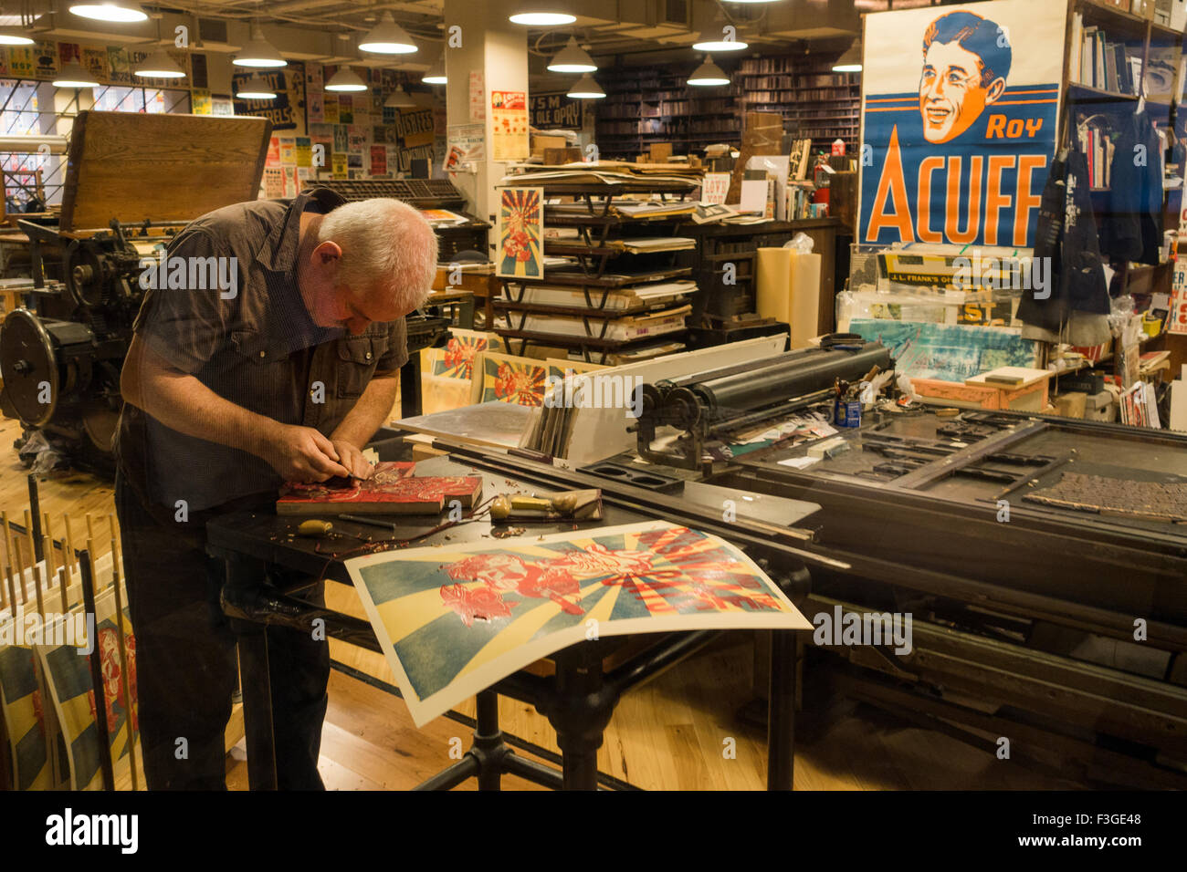 Hatch show print shop in Nashville Tennessee Stock Photo - Alamy